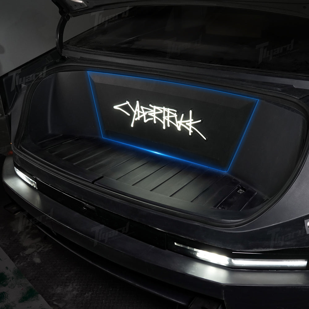 Cybertruck Frunk Ambient Lights Illuminated LED Emblems | Tlyard