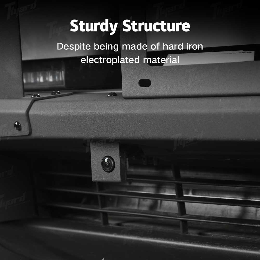 2024+ Cybertruck Steel Front Bumper Protector Matte Black | Tlyard