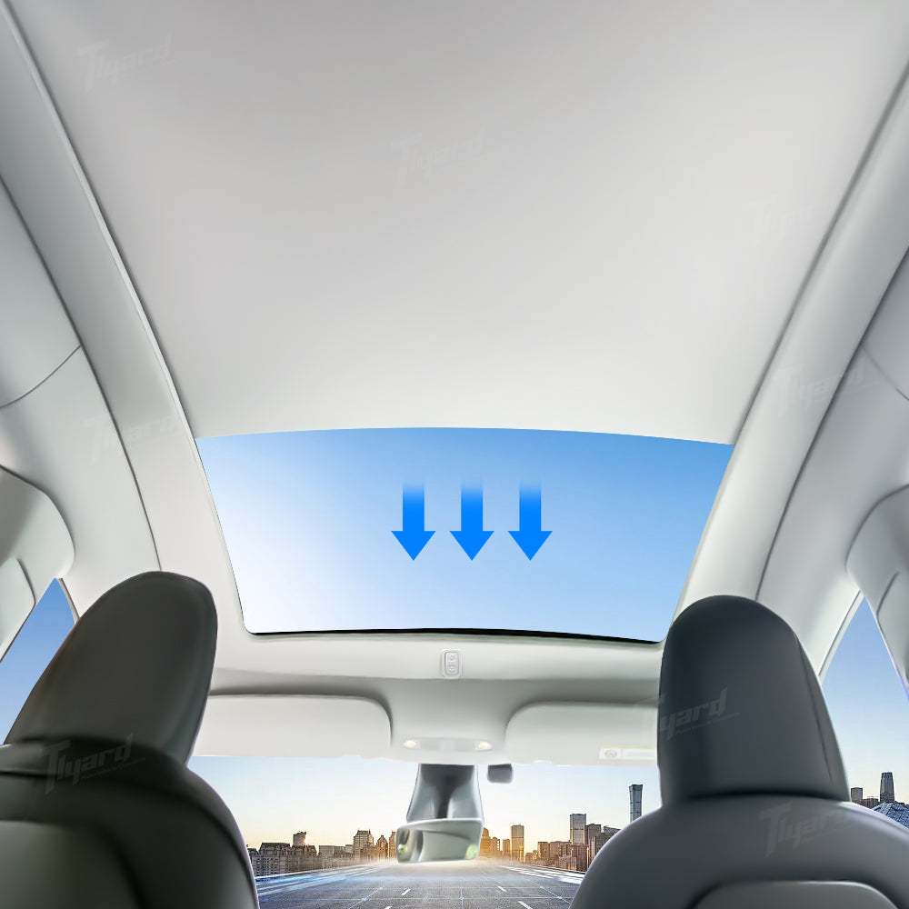 2020- 2025 Model Y Electric Retractable Roof Sunshade Sun Protection S ...