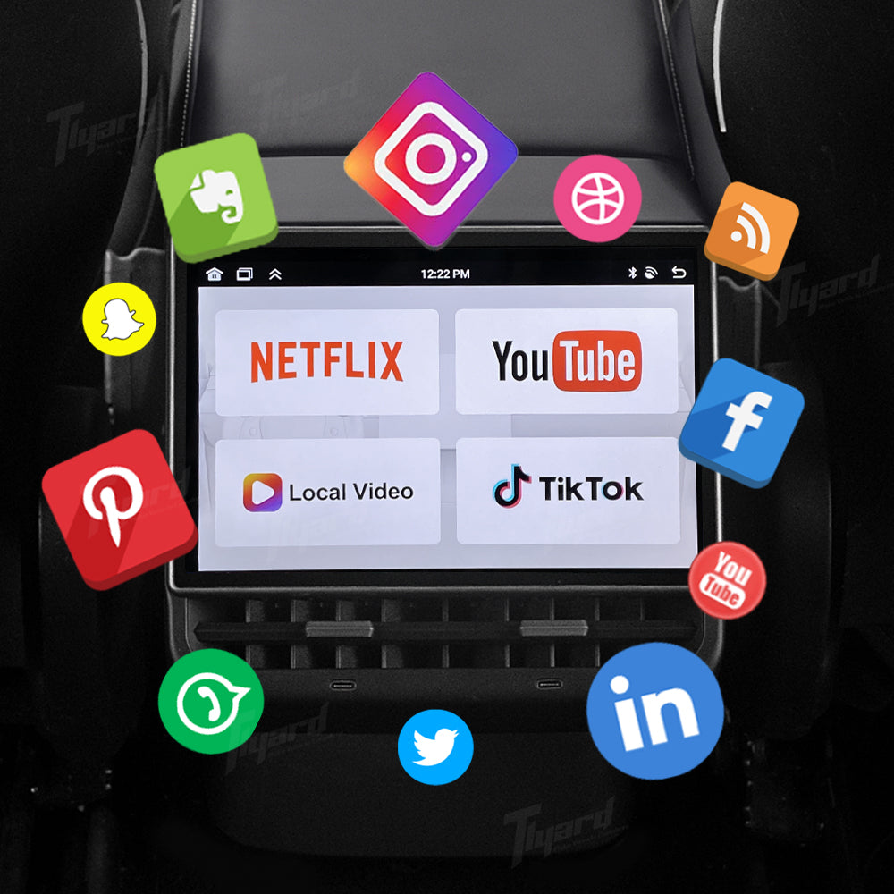 Model 3 & Y 8.66-inch Rear Entertainment LCD Display H86 Back Screen ...