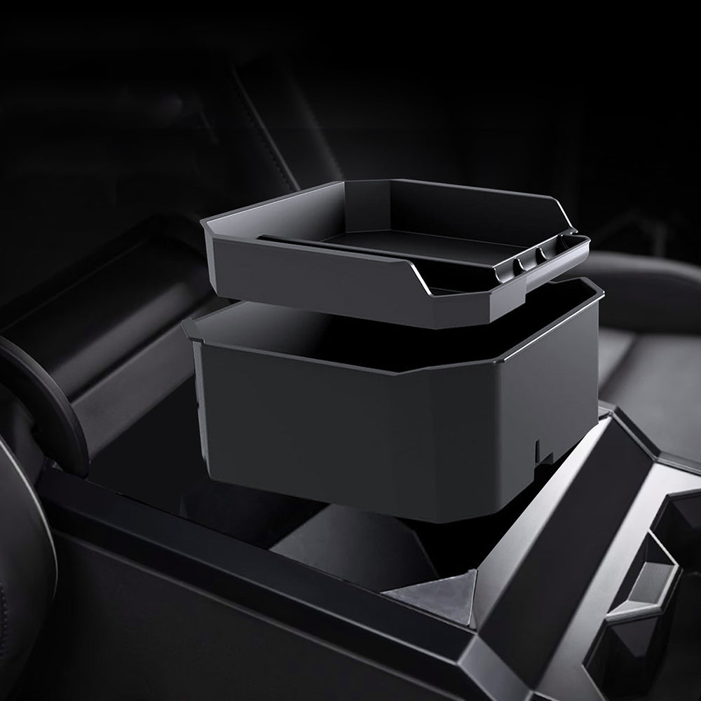 Cybertruck Double-Layer Armrest Storage Box Non-slip Storage Tray Orga ...