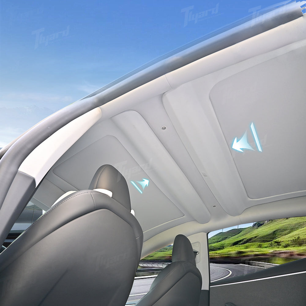 Tesla Model 3/Highland Voice Control Electric Retractable Roof Sunshad ...