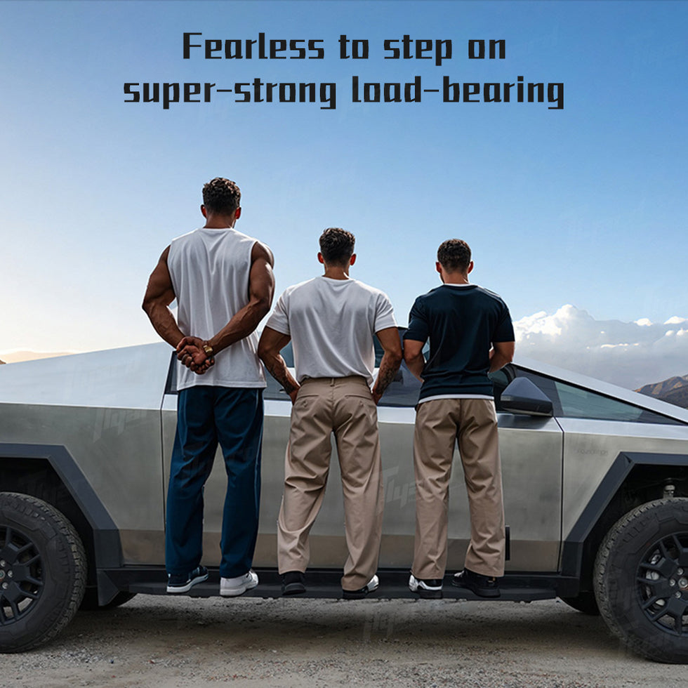 Tesla Cybertruck Running Board Carbon Steel Side Steps Nerf Bars Exter ...