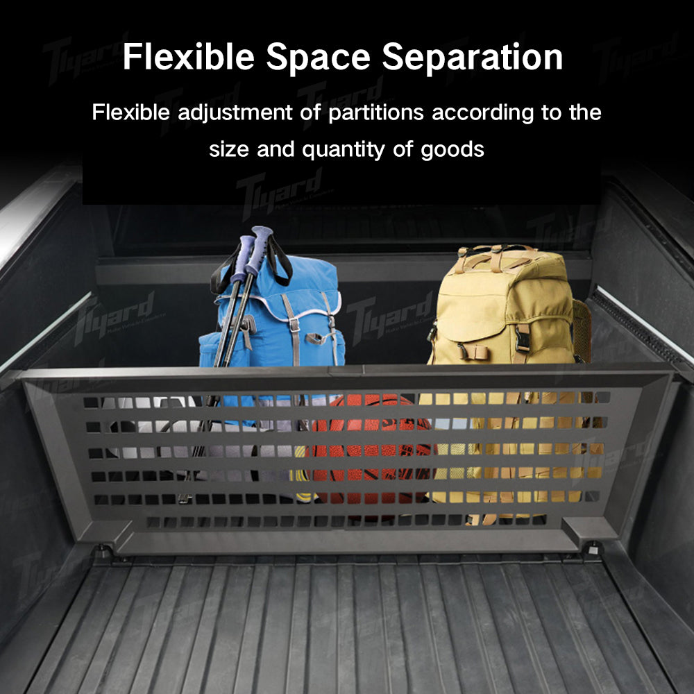 Tesla Cybertruck Truck Bed Divider Modular Cargo Divider on L-rail Alu ...