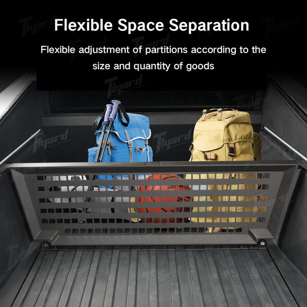 Tesla Cybertruck Truck Bed Divider Modular Cargo Divider on L-rail Alu ...