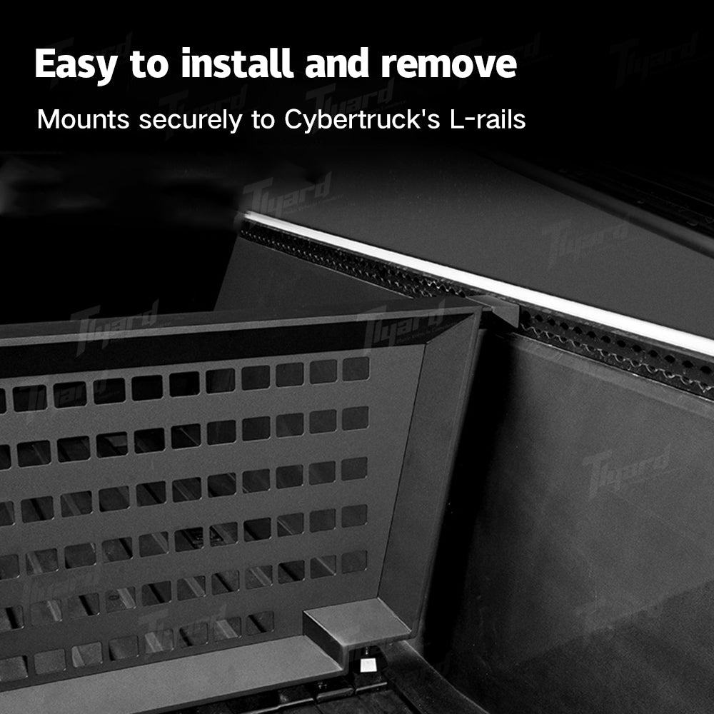 Tesla Cybertruck Truck Bed Divider Modular Cargo Divider on L-rail Alu ...