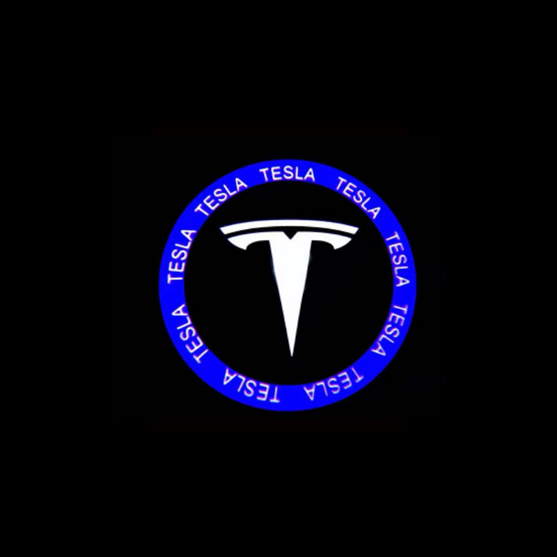 LED Tesla Logo Puddle Lights Car Door Lights For Model 3/ Y/ X/ S Mode ...